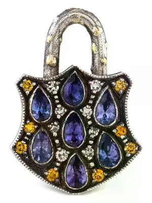 SEVAN BIÇAKÇI Sterling Padlock Pendant With Tanzanite And Diamond - Silver