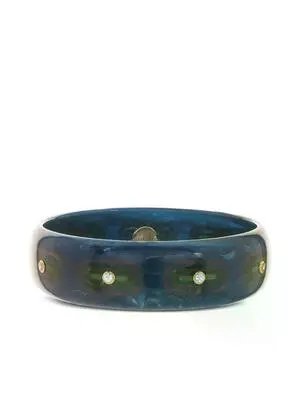 Mark Davis 18k Yellow Gold Bakelite Bracelet - Blue