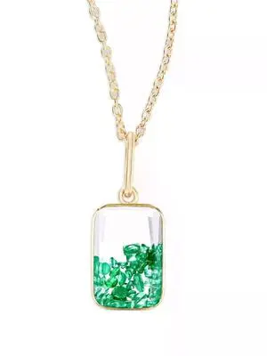 Moritz Glik 18k Yellow Emerald And Sapphire Necklace - Gold