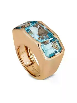 PIRANESI 18k Rose Gold Blue Topaz Ring