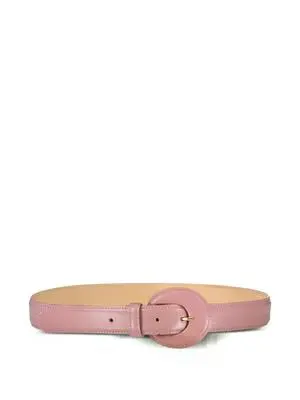 Eleventy Circular-buckle Leather Belt - Pink