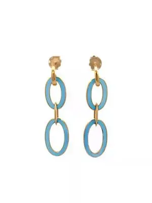 Brooks Brothers 18k Yellow Capri Earrings - Gold