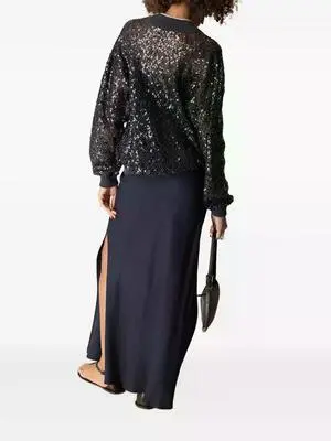 Brunello Cucinelli Sequin-knitted Bomber Jacket