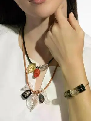 DEZSO 18k Rose Gold Nautilus Coral Charm