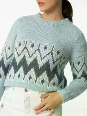 Eleventy Fair Isle Textured Knit Sweater