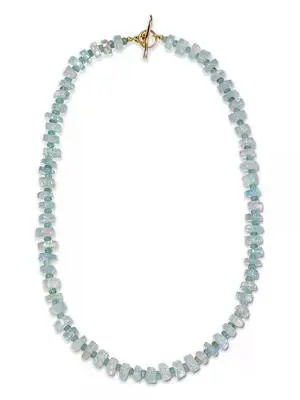 LIZZIE FORTUNATO Lizzie Fortunato 14kt Yellow Gold Aquamarine Beaded Necklace
