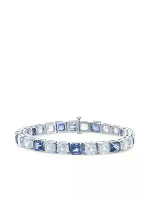 FANTASIA BY DESERIO Alternating Sapphire And Cubic Zirconia Bracelet - Silver
