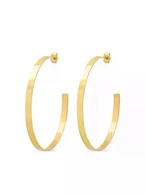 JENNIFER MEYER 18k Yellow Flat Hoop Earrings - Gold