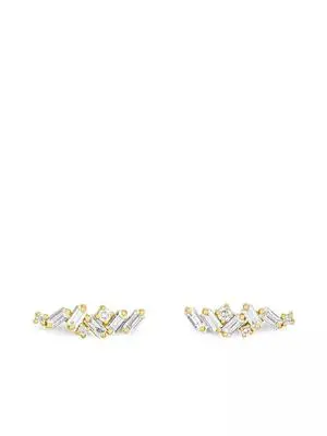 SUZANNE KALAN 18k Yellow Frenzy Diamond Stud Earrings - Gold