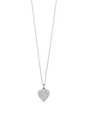 Robinson Pelham 14k White Gold Diamond Fortune Heart Necklace - Silver