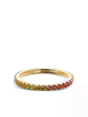 LISA NIK 18kt Yellow Ombré Sapphire Ring - Gold