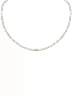 MOKSH 18k Yellow Diamond And Freshwater Pearl Necklace - Gold
