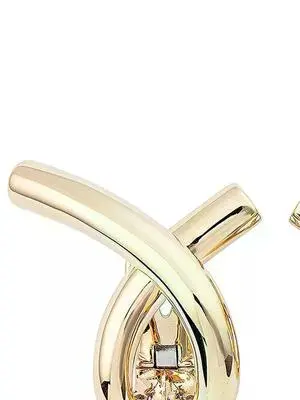 ENGELBERT 18k Yellow Cross Loop Earrings