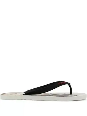 Hugo Boss Logo-print Flip-flops - White