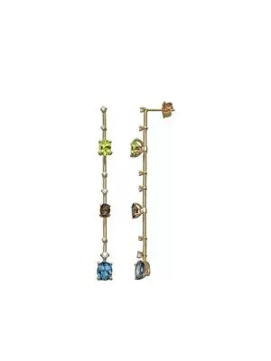 MATTIA CIELO 18k Yellow Multi-stone Rugiada Earrings - Gold