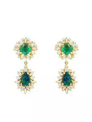 SUZANNE KALAN 18k Yellow Multi-stone Drop Earrings - Gold