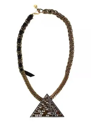 LANVIN Luxor Pyramid Necklace - Brown