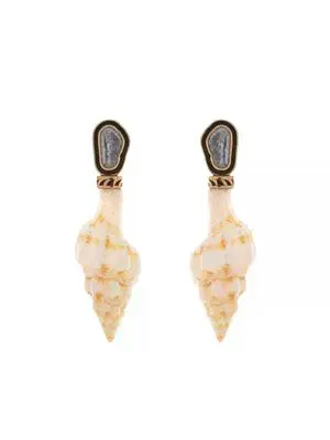 DEZSO Shell Polki Diamond Earrings