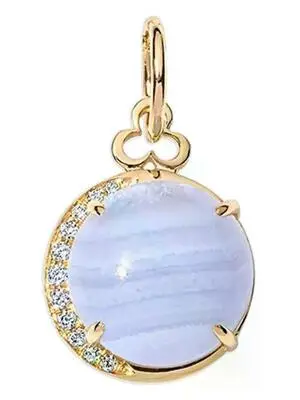 Devon Woodhill 18k Yellow Moon Agate Charm - Gold
