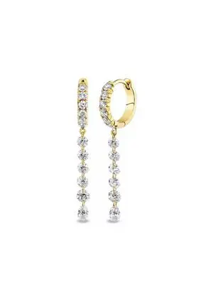 LOGAN HOLLOWELL 18k Yellow Diamond Hoop Earrings - Gold