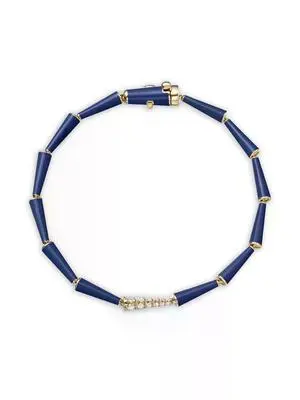 Melissa Kaye 18k Yellow Gold Lola Diamond Bracelet - Blue