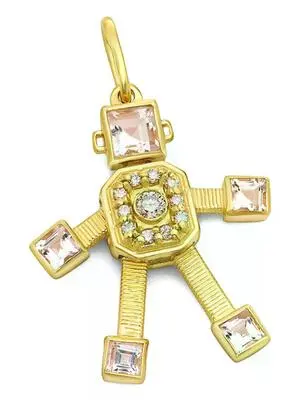 VAN ROBOT 18k Yellow Robot Diamond Pendant - Gold
