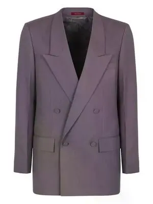 Gucci Double-breasted Flap-pocket Jacket - Purple