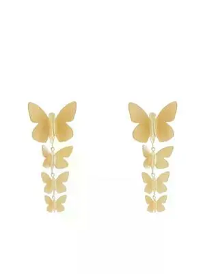 TANYA FARAH 18k Yellow Butterfly Cascading Earrings - Gold