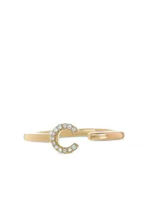 DANA REBECCA DESIGNS 14k Yellow Single Initial Diamond Ring - Gold