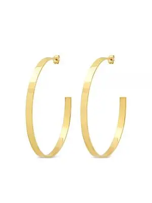 JENNIFER MEYER 18k Yellow Flat Hoop Earrings - Gold