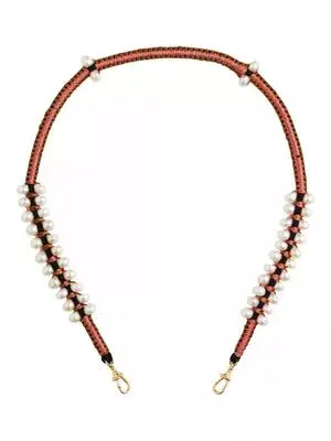 MARIE LICHTENBERG 14k Yellow Gold Ica Pearl Necklace - Red