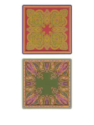 Etro Printed Coasters - Red