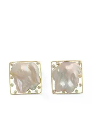 DENISE CASSOU 18kt Gold Pearl Earrings - Yellow