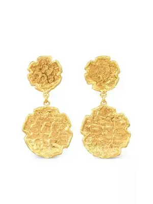 Sylvia Toledano Swan Hammered-texture Drop Earrings - Gold