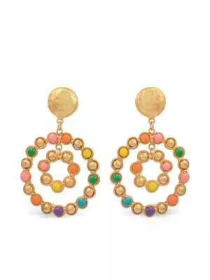 Sylvia Toledano Happy Flower Enamel Earrings - Gold
