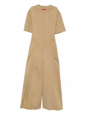 THELATEST Short-sleeve Jumpsuit - Brown