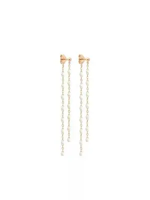 Gigi Clozeau 18k Gold Beaded Dangling Earrings - Yellow