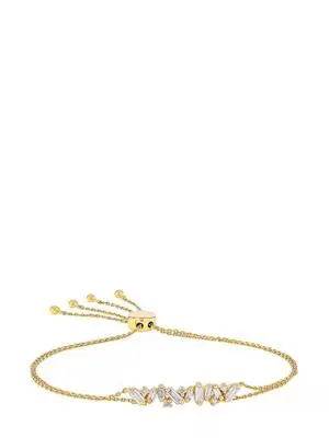 SUZANNE KALAN 18kt Yellow Fenzy Diamond Drawstring Bracelet - Gold