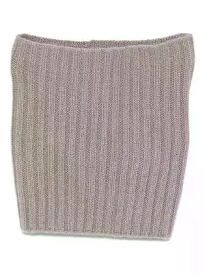 DELL'OGLIO Ribbed Scarf - Neutrals