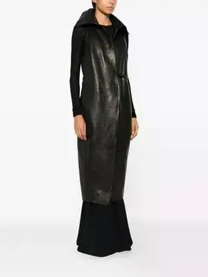Rick Owens Dracucollar Leather Coat
