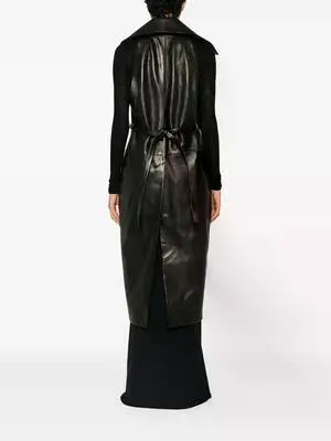 Rick Owens Dracucollar Leather Coat