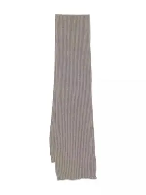 DELL'OGLIO Ribbed Scarf - Neutrals