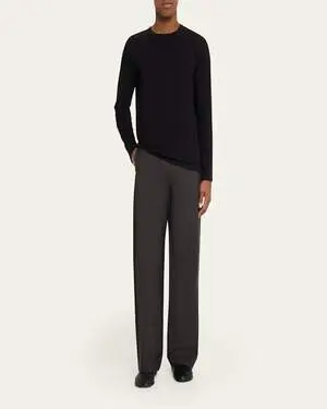 THE ROW Wool And Cashmere Mista Trousers - Brown