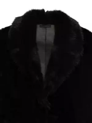 LISKA Fur-collar Shearling Coat