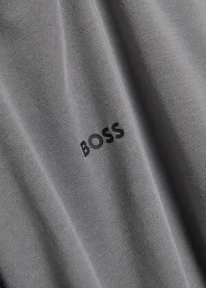 BOSS Unique Logo Stretch-cotton T-shirt - Grey