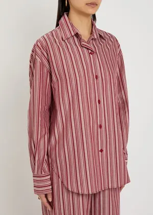 Faithfull The Brand Striped Cotton Shirt - Red