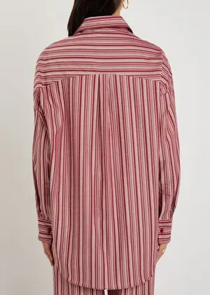 Faithfull The Brand Striped Cotton Shirt - Red