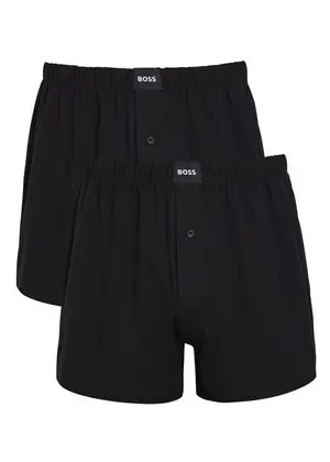 BOSS Stretch-cotton Boxer Shorts - Black