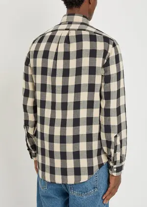 Polo Ralph Lauren Checked Logo-embroidered Flannel Shirt - Black