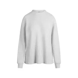 SKIMS Heavy Waffle Oversized Crewneck - Light Heather Grey